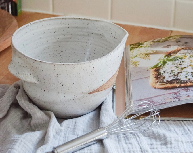 Batter Bowl or Mixing Bowl. Pour Spout, Handmade, One-of-a-kind Pottery ...