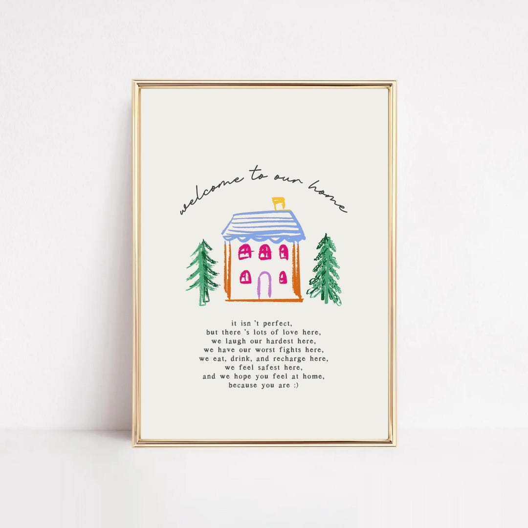 Welcome to Our Home Entryway Print: Entryway Wall Art (digital Download ...