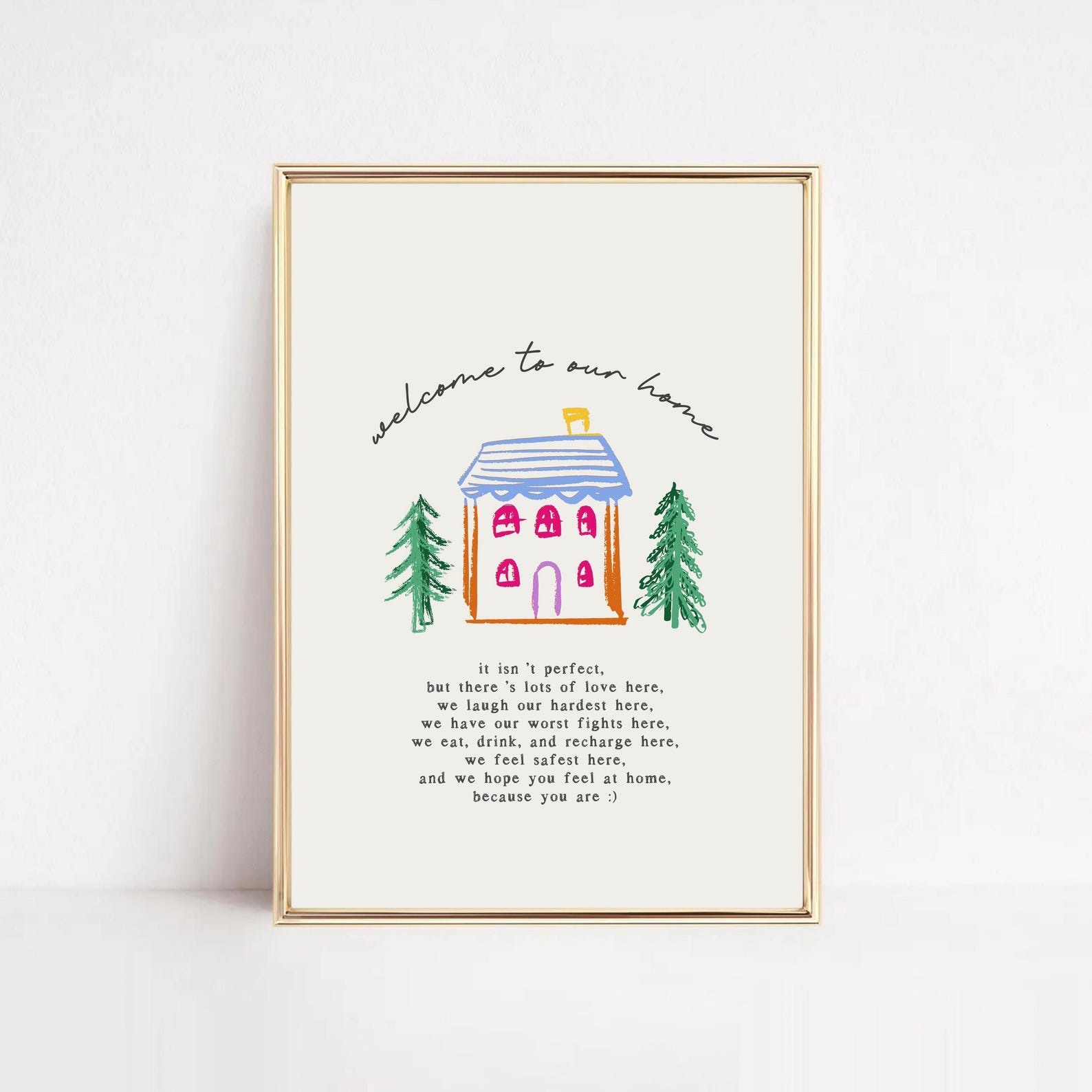Welcome to Our Home Entryway Print: Entryway Wall Art (digital Download ...