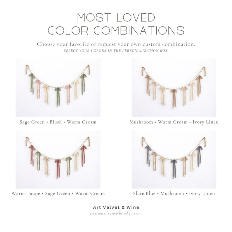 Custom Velvet Garland • Choose Your Colors Garland • Personalized ...