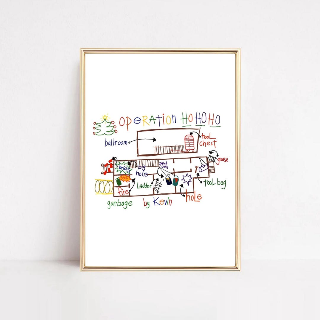 Home Alone Operation Ho Ho Ho Christmas Wall Art: Holiday Movie Decor ...