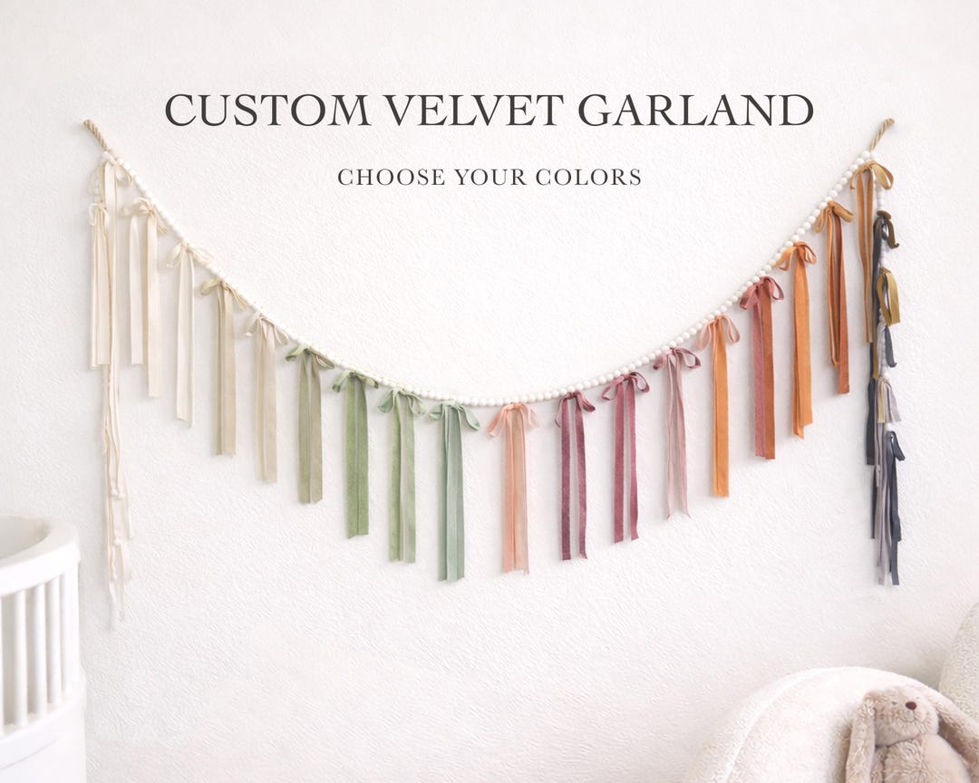 Custom Velvet Garland • Choose Your Colors Garland • Personalized ...