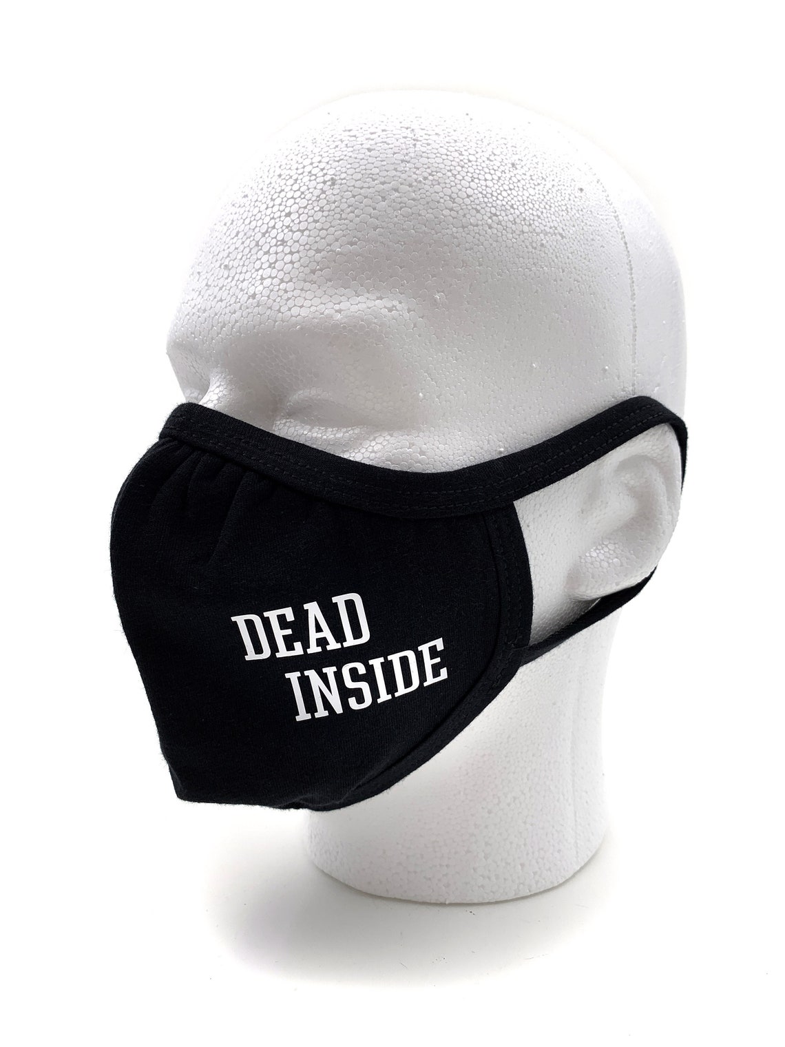 Dead Inside Face Mask Black Face Mask - Etsy