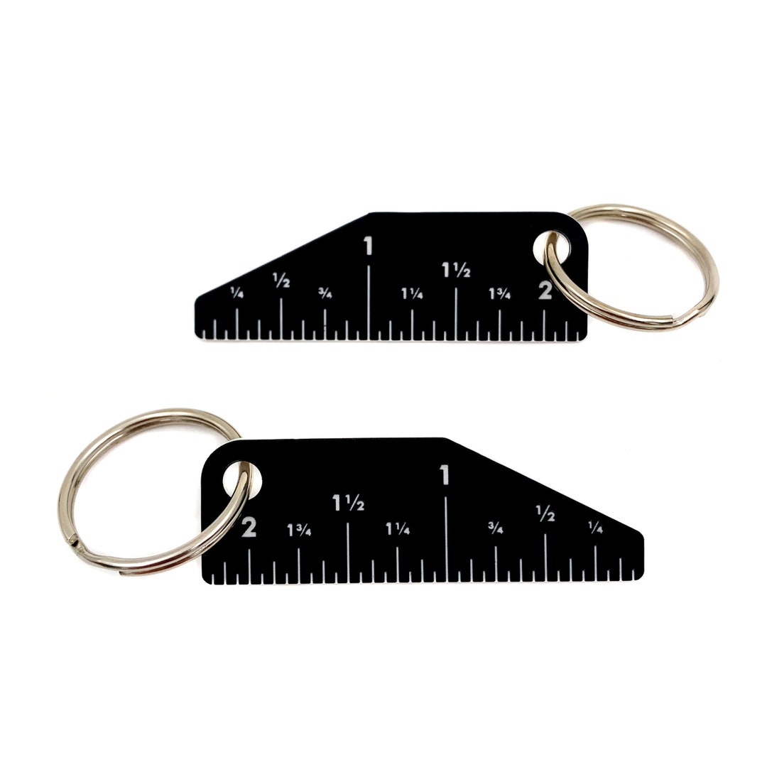 Ruler Keychain, Plastic 2 Inch Ruler Keychain, Right and Left Handed ...