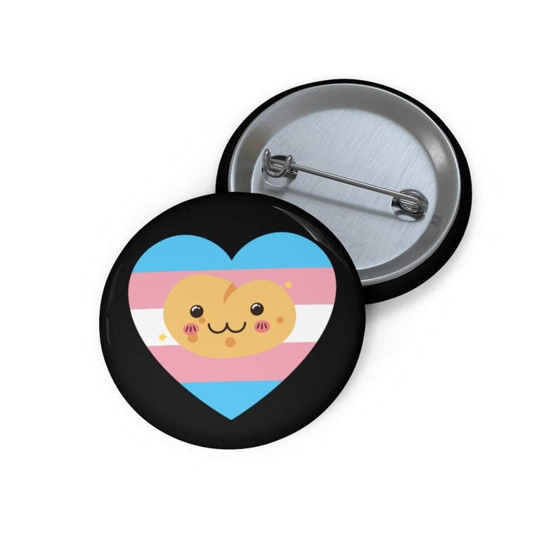 Trans Pride Potato Button Cute Trans Pride Pin - Etsy