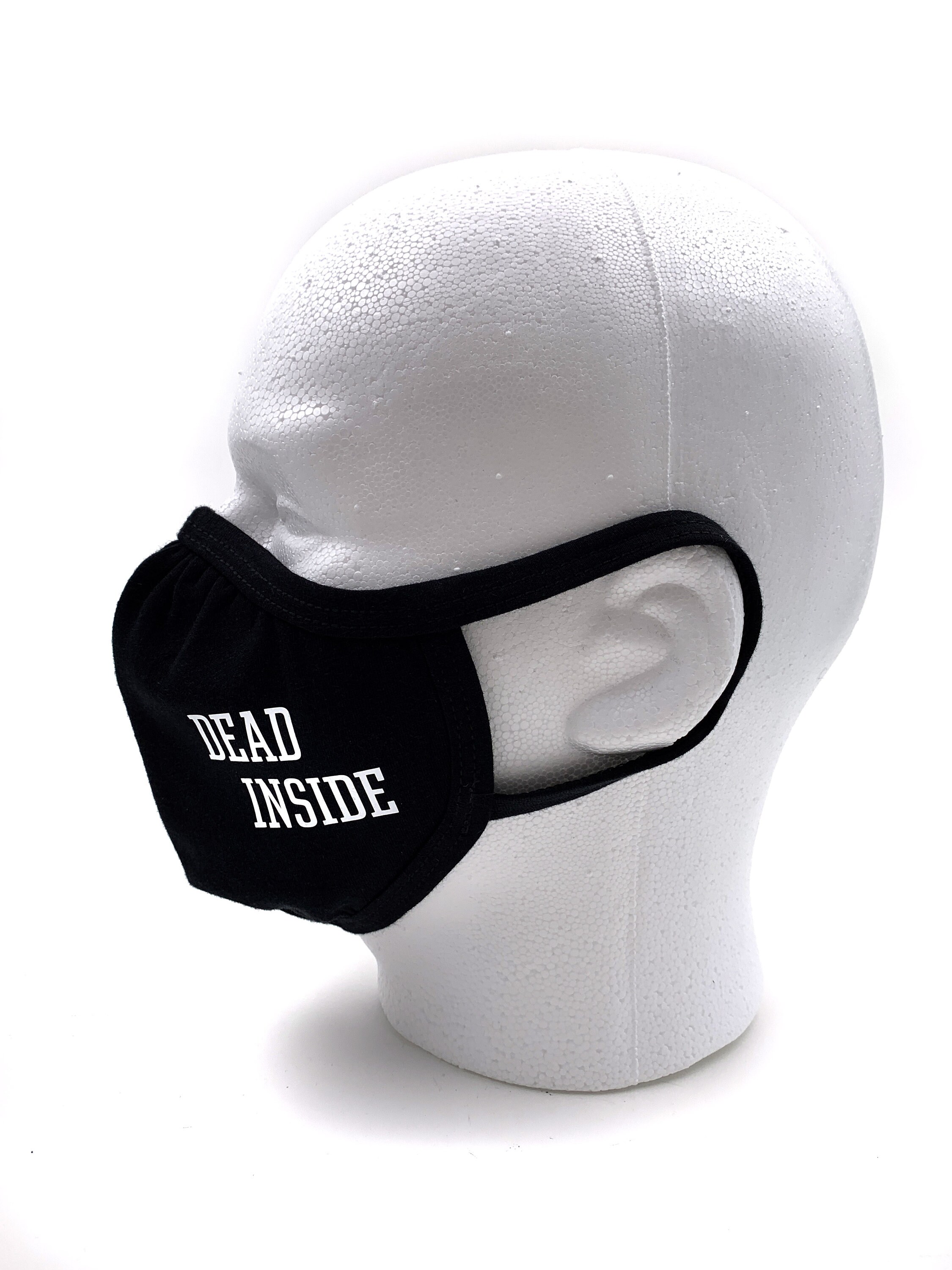 Dead Inside Face Mask Black Face Mask | Etsy