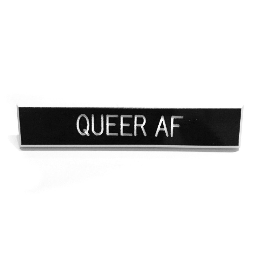 Queer Af Pin Queer Pin Lgbt Pin Feminist Pin Queer Pride Pin Etsy