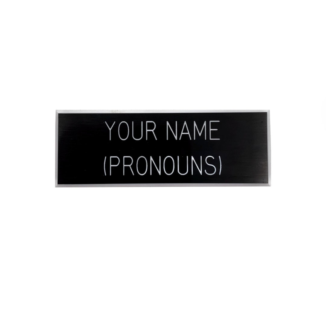 Name and Pronouns Pin, Pronoun Name Badge, Pronoun Name Tag - Etsy