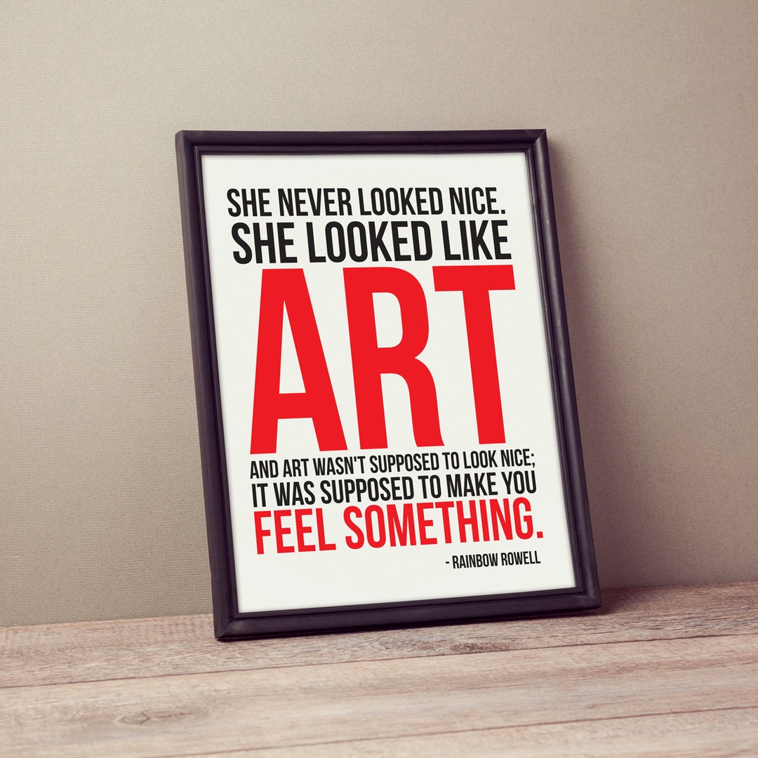Printable Art "she Looked Like Art" Poster Print Typography ...