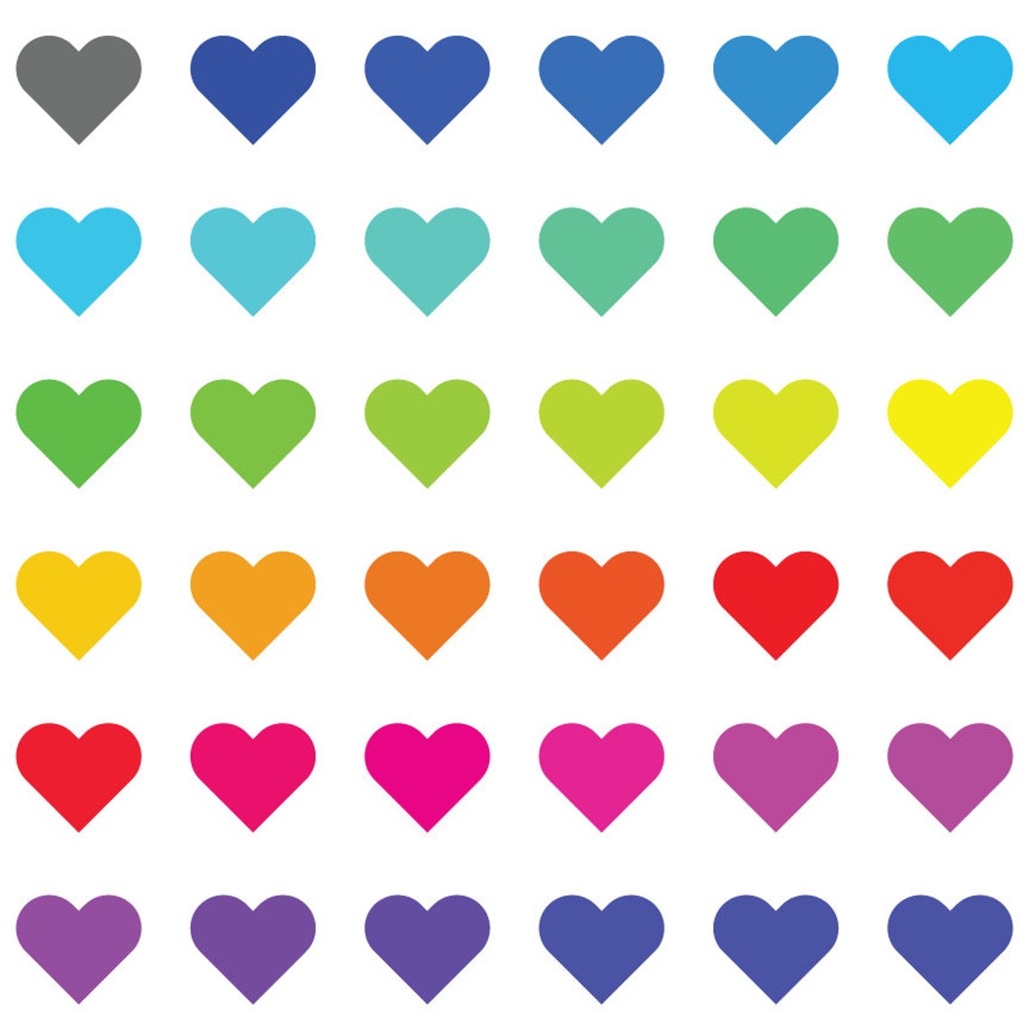 Clip Art Hearts for Digital Scrapbooking and Cardmaking (1520 Hearts ...