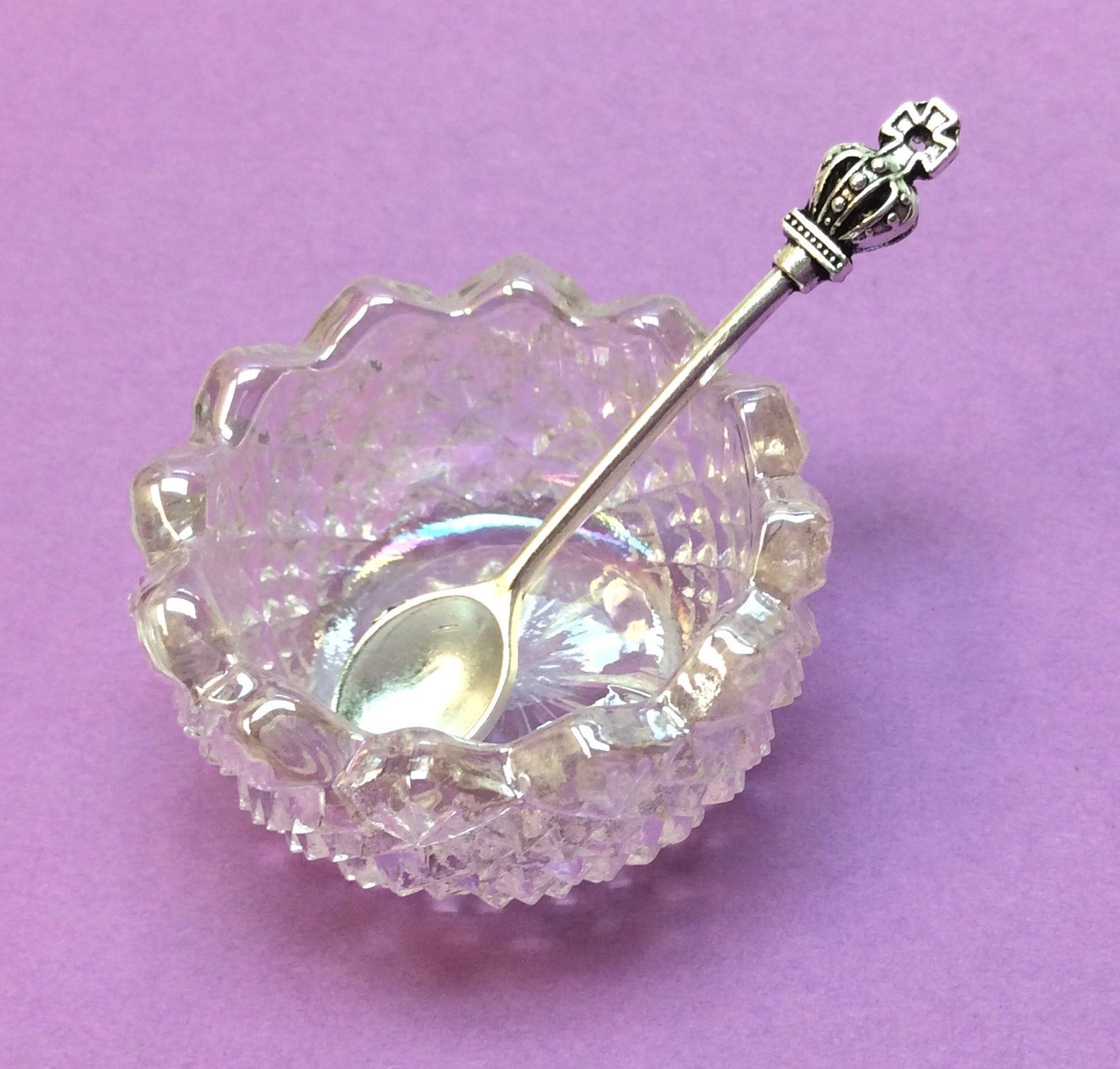 Crown Design Salt Spoons - Set of 4 - Silver Plate or Gold Plate - Etsy