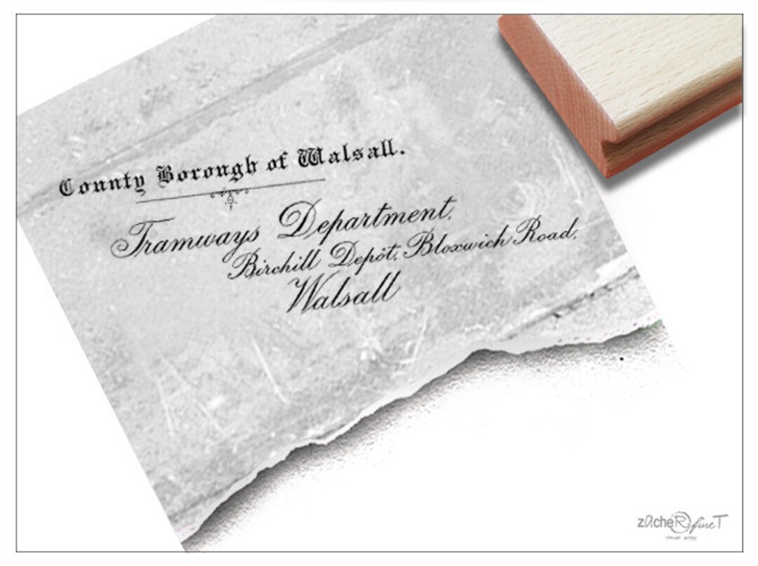 Stempel Textstempel Department Mit Alter Englischer Adresse ...