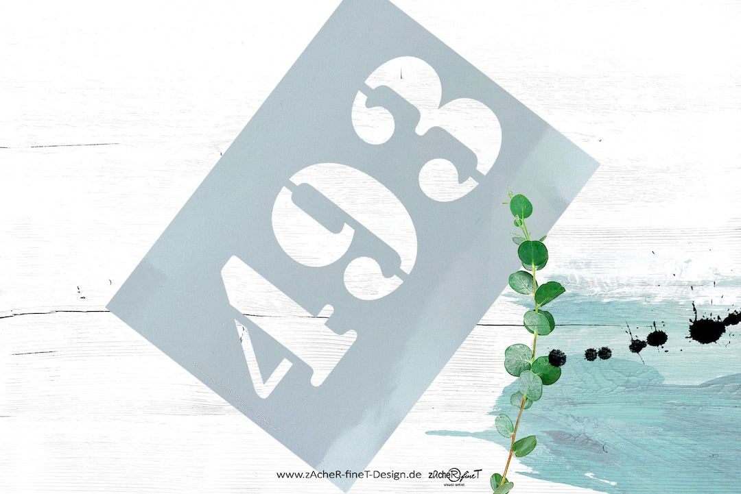 Versatile Number Stencil 493 Number Stencil Number for Textile Design ...