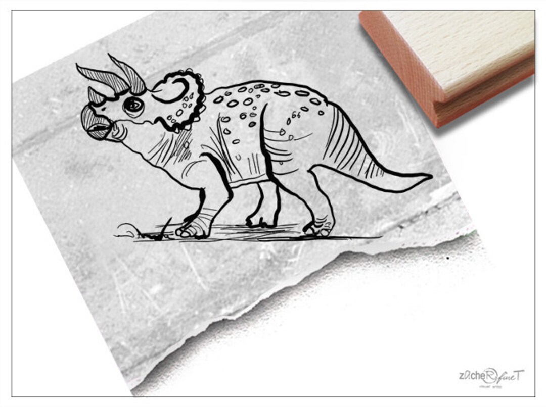 Stamp DINO Triceratops Dinosaur Children's Stamp / Animal Stamp for ...