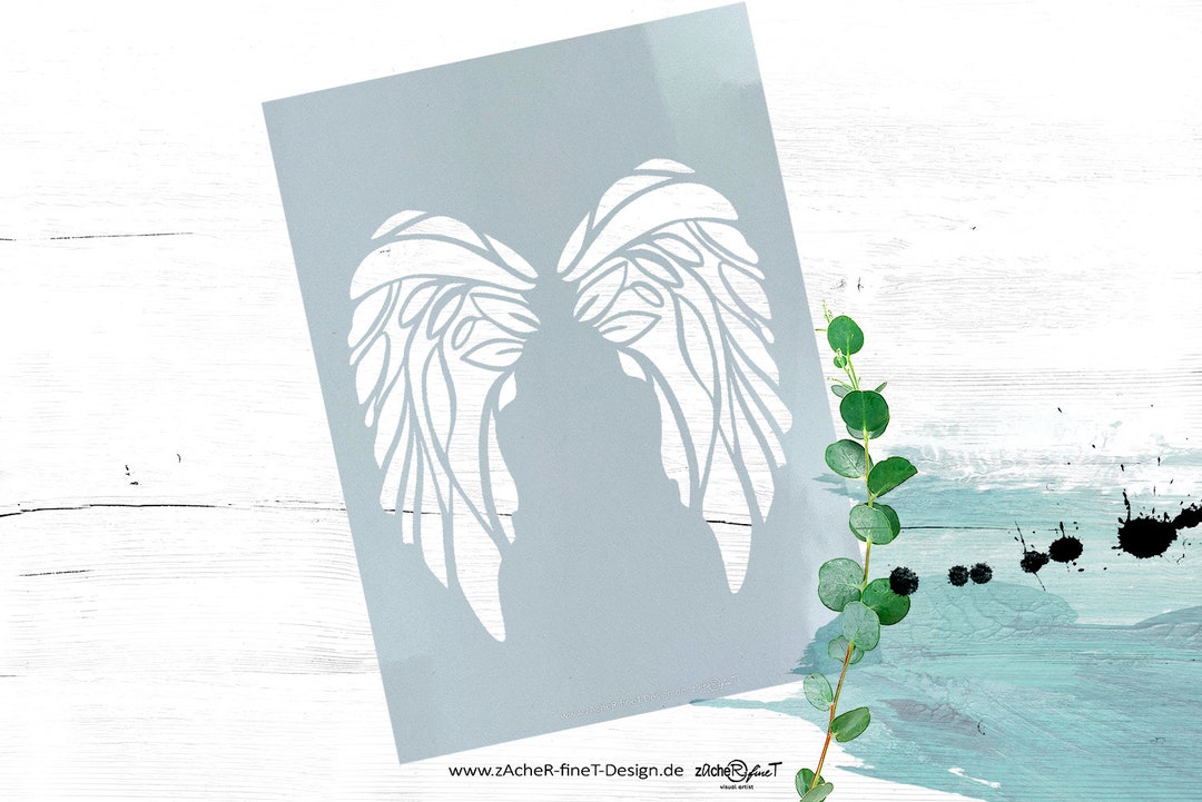 Versatile Stencil Wings Pair Wall Stencil Wing Stencil - Etsy