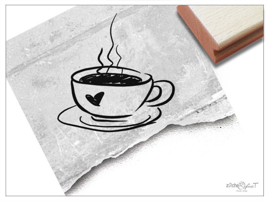 Stempel Motivstempel KAFFEETASSE - Bildstempel für Karten, Servietten ...