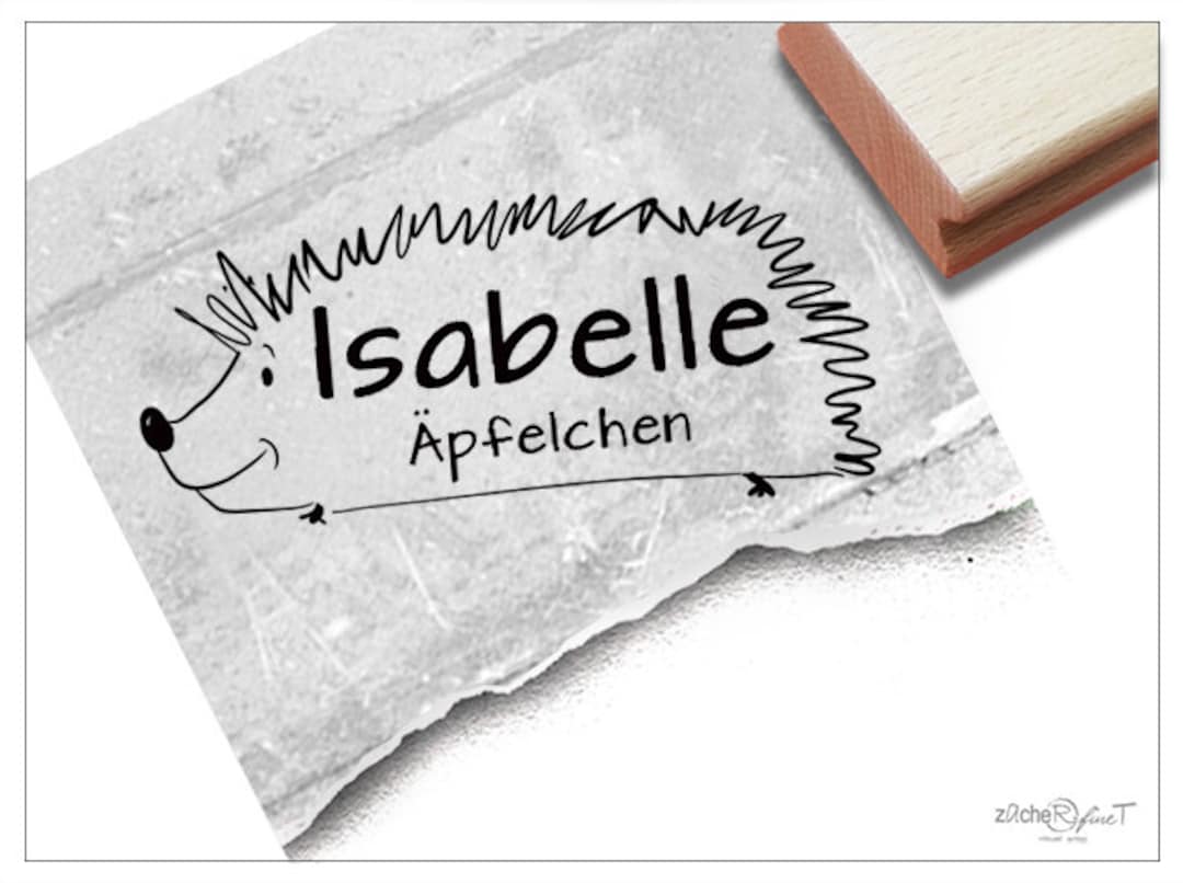 Individueller Namensstempel Igel Stempel Personalisiert Mit Name U ...