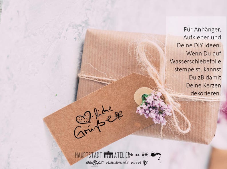 Warmest Regards Stamp - Small Text Stamp for Messages, Greeting Cards ...