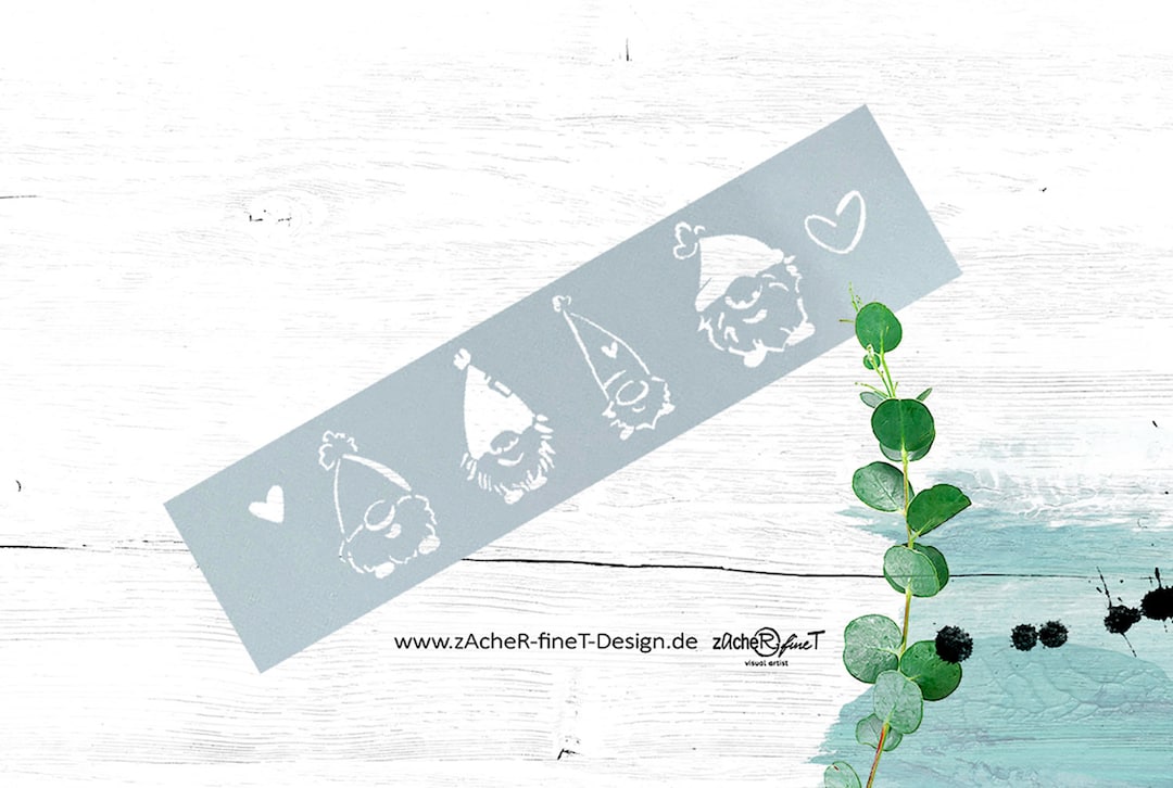 Schablone Wichtel Line Motivschablone Gnome Weihnachtswichtel Für ...