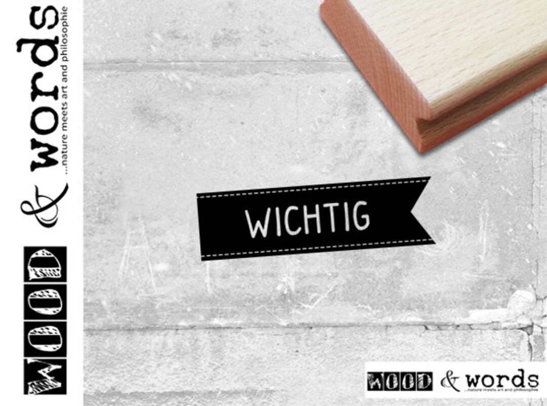 Stempel Textstempel - Banner WICHTIG - Etsy