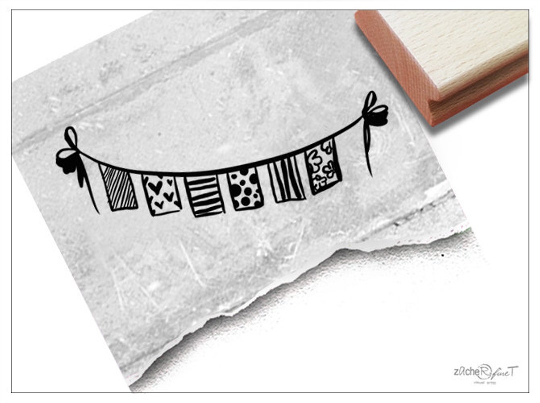 Stamp Motif Stamp Pennant Chain Garland Picture Stamp for Cards and ...