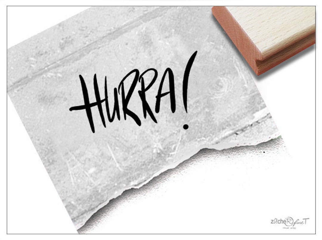 Stamp HURRAY in Handwriting Text Stamps for Cards, Gift Tags, Crafts ...