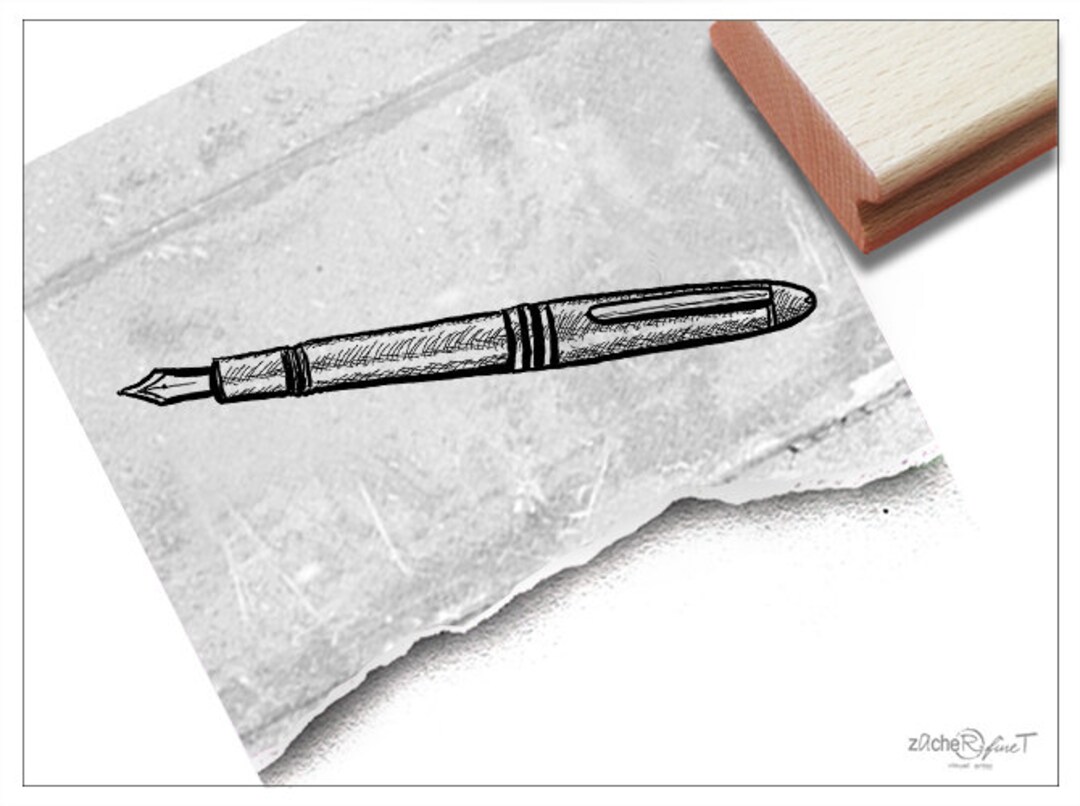Stempel Füller Stift Motivstempel mit Füllfederhalter für Schule, Beruf ...