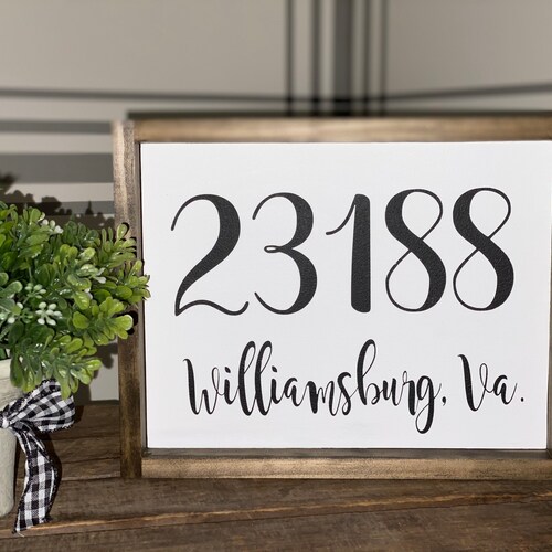 Custom Home Town Sign Wooden Sign Home Decor Zip Code Sign - Etsy