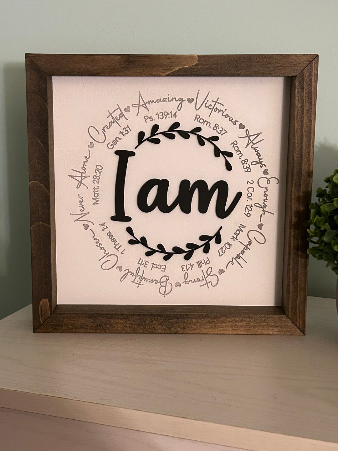 I Am Affirmation Sign - Etsy