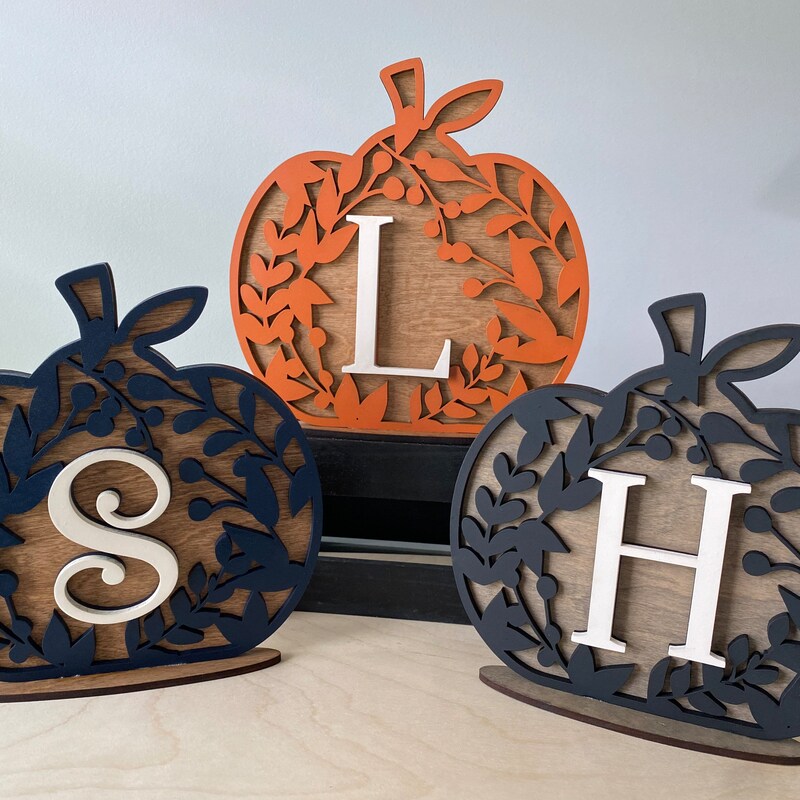 Initial Pumpkin - Etsy