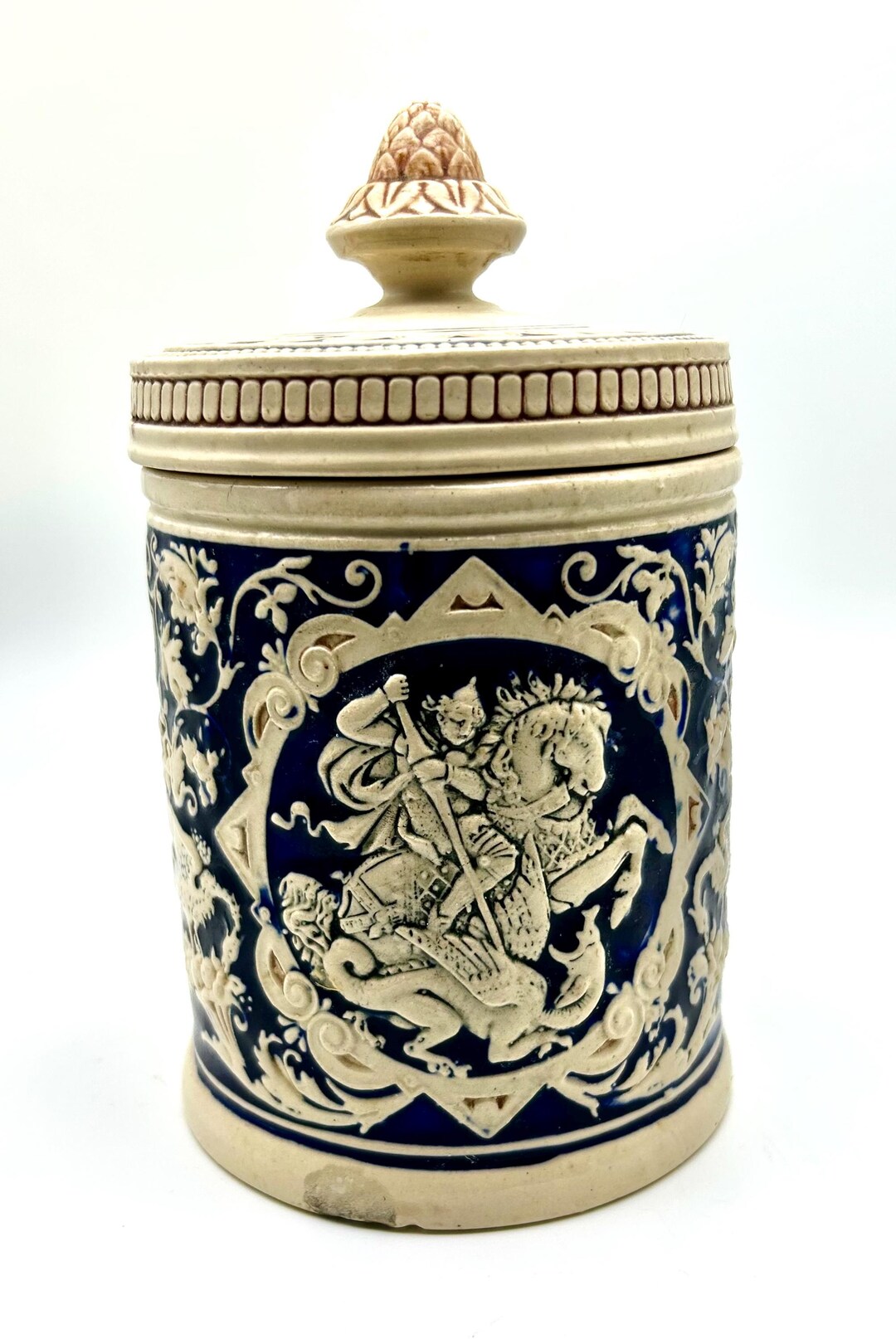 Large Antique German Majolica Marzi & Remy Tobacco Humidor - Etsy