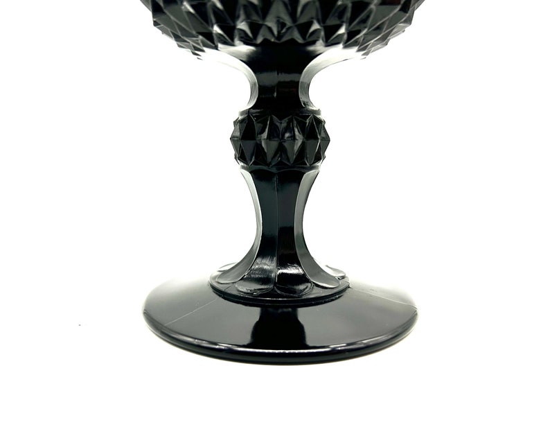 Indiana Glass Black Tiara Diamond Point Glasses Set of 2, Juice or Wine ...