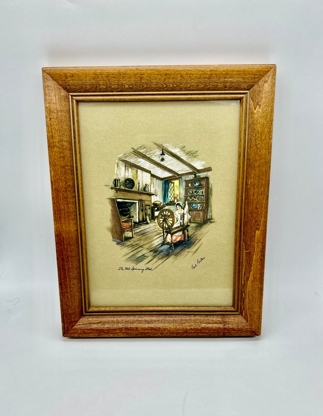 Paul Porter Framed Print From the 70’s - the Old Spinning Wheel - Etsy