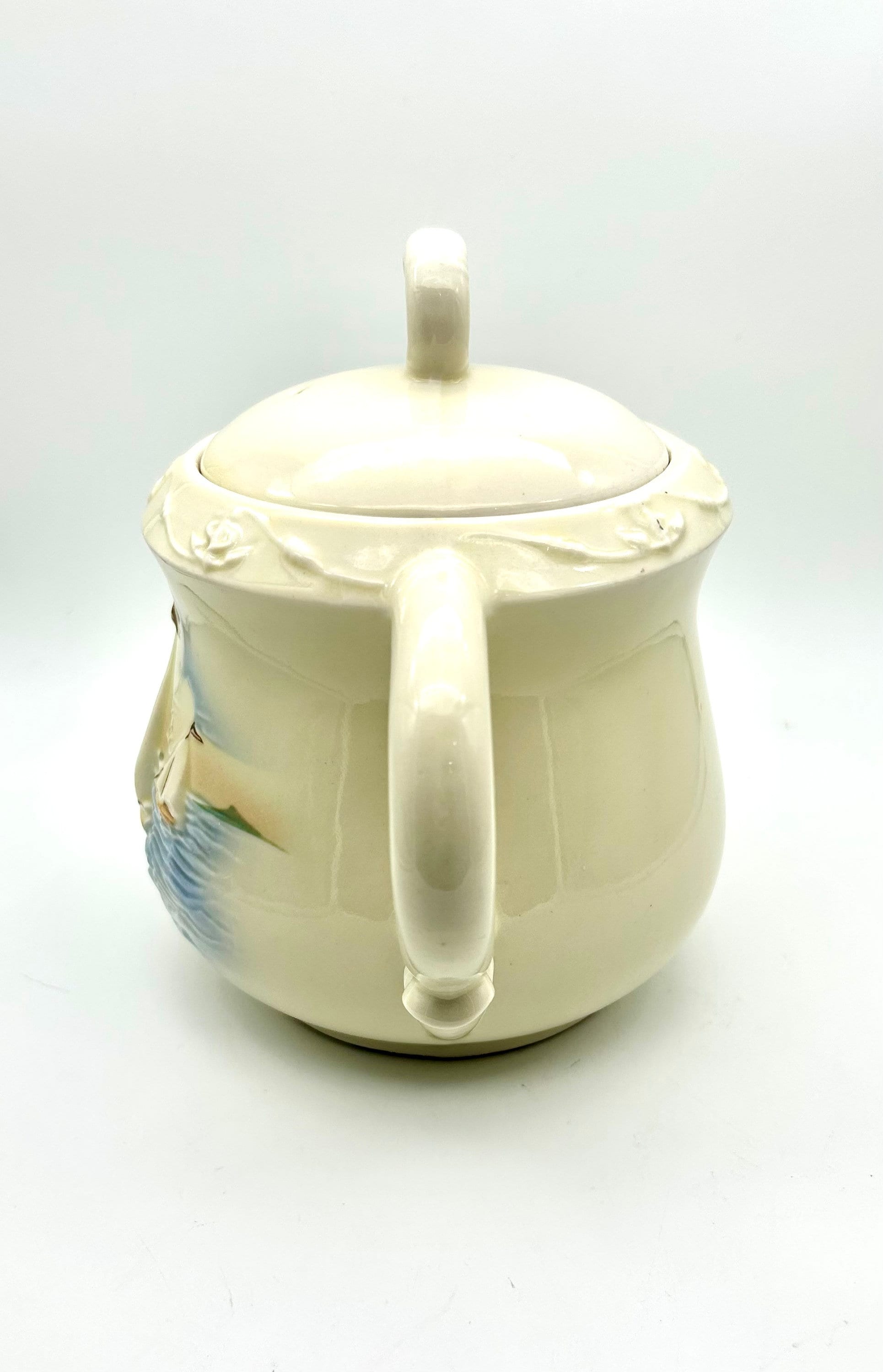 Vintage Porcelier Teapot, Nautical Theme - Etsy