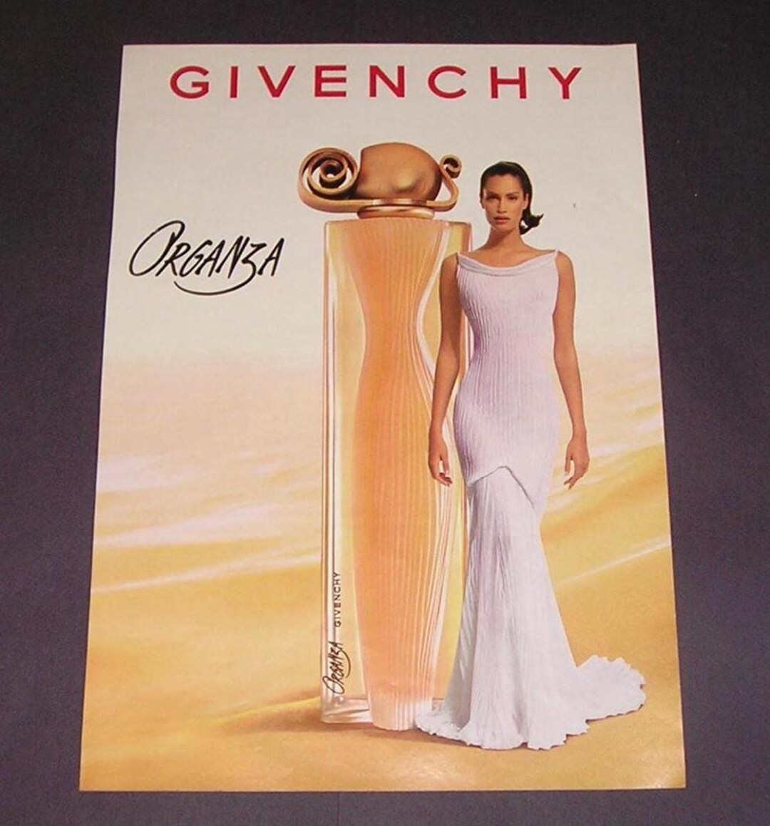 1990s Givenchy Organza Perfume Vintage Magazine Ad, Pretty Lady in ...