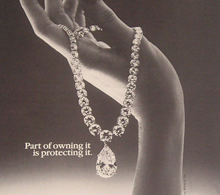 1981 Chubb Insurance, Vintage Magazine Ad, Harry Winston Diamond ...