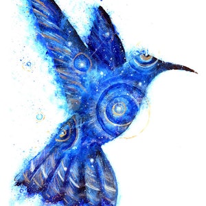Hummingbird Print | Hummingbird Artwork | Double Exposure Animals ...