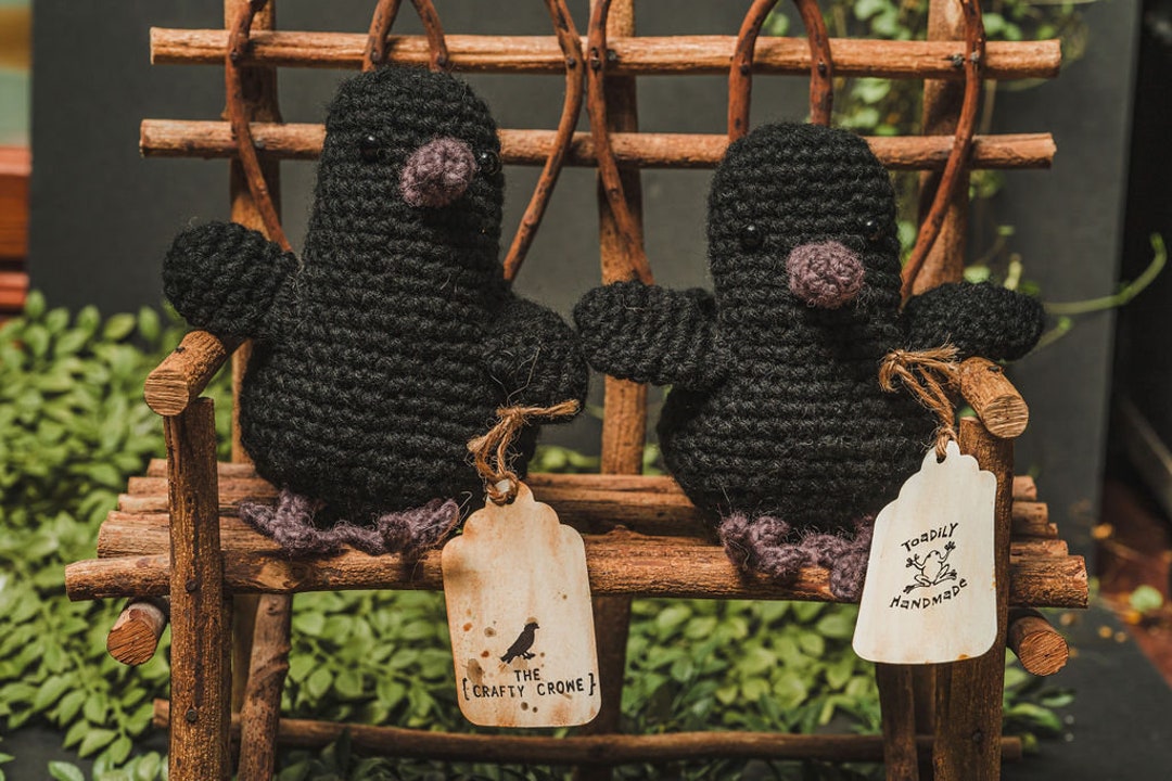 Handmade Crochet Crow Plush - Mini Matilda - Cute/cuddly Bird Toy ...