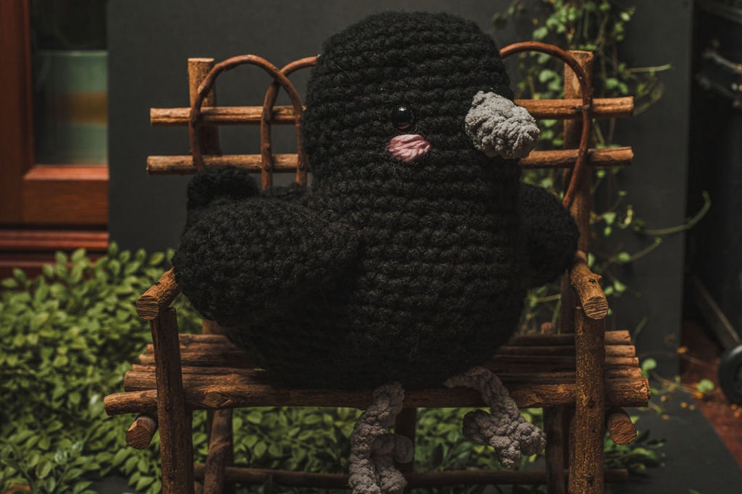 Matilda the Crow Crochet Plush - Handmade Crow Plush Toy - Cute & Soft ...