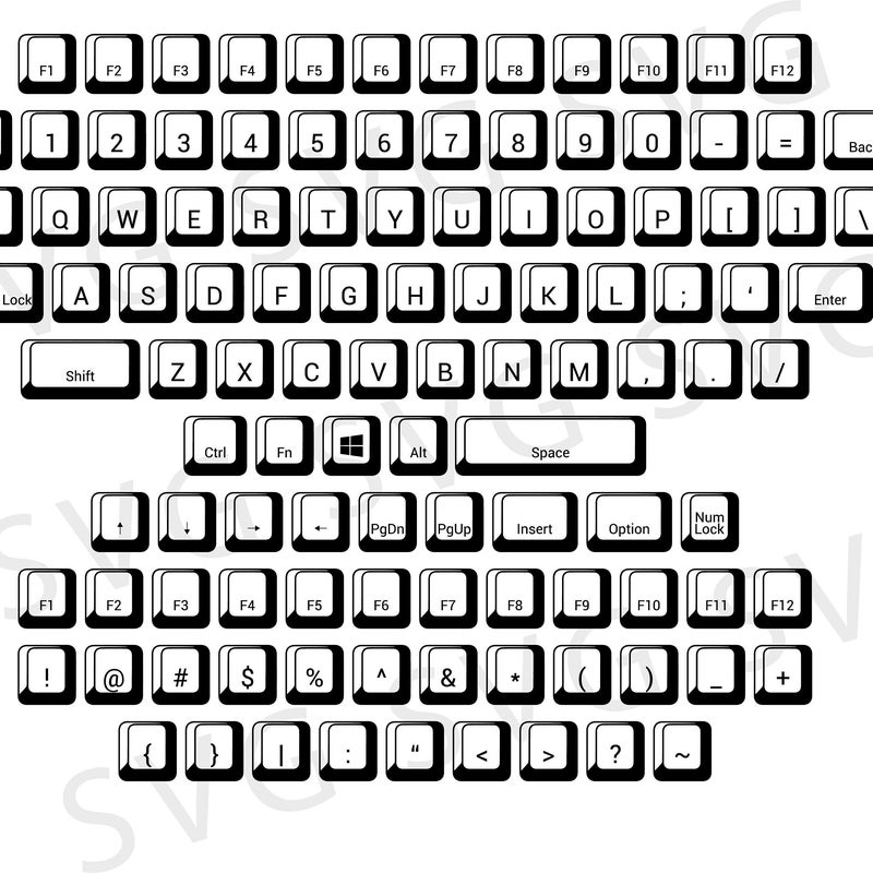 Alphabet Keyboard Stickers - Etsy