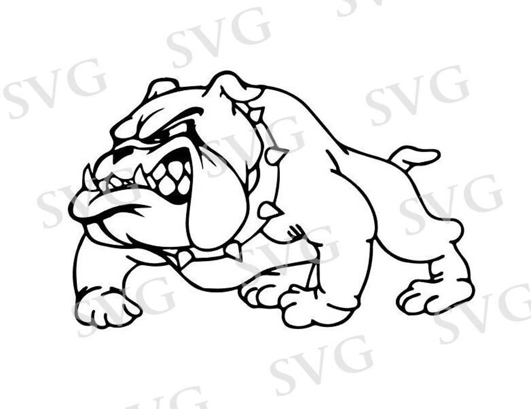 Bulldog Mascot SVG, Ai Vector, PNG, PDF Files Digital Download. for ...