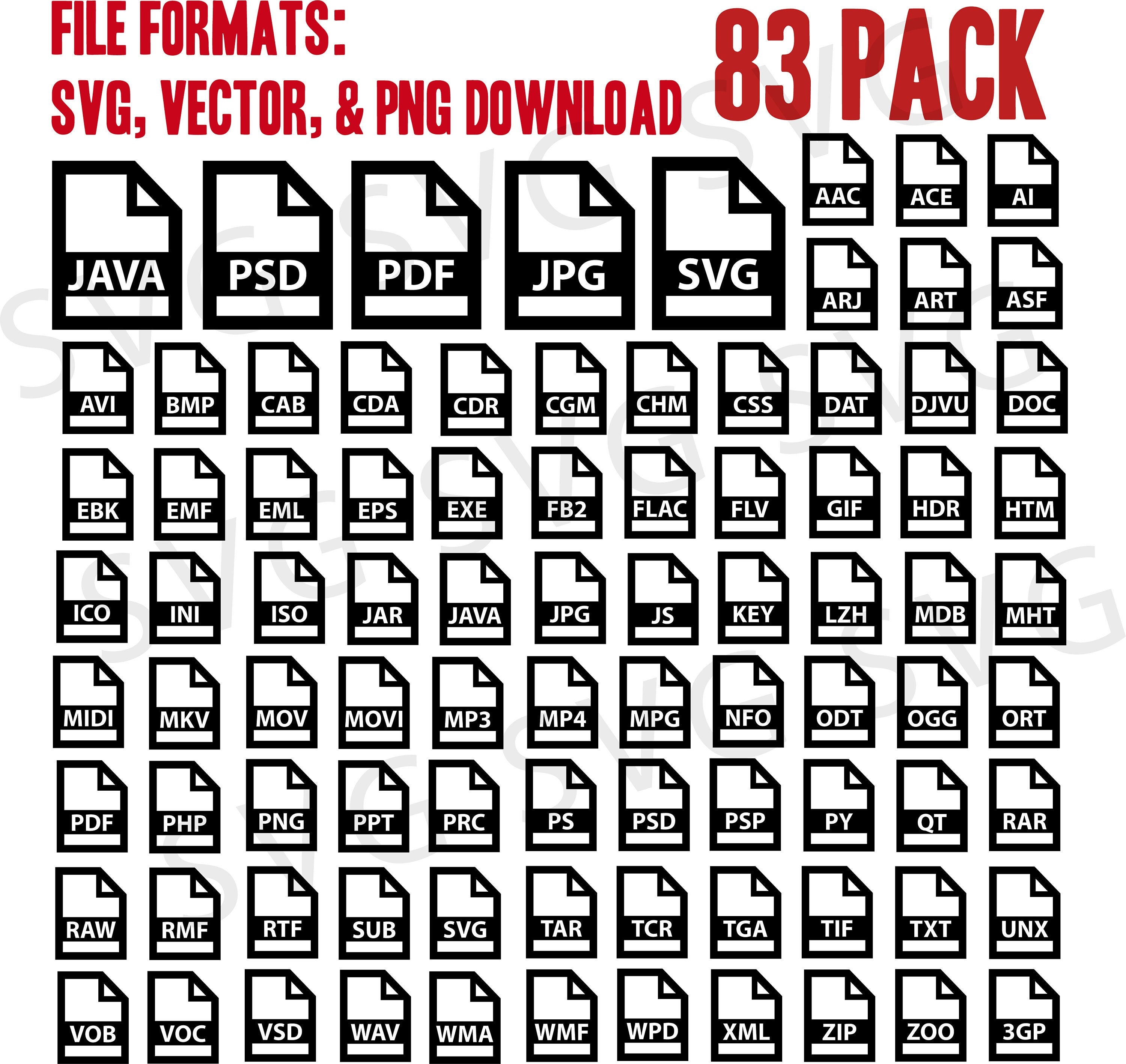 File Format Types SVG, PNG, and Ai Digital Download. Cricut and ...