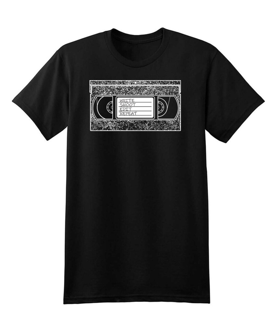 The Videographers Vintage Video Tape T Shirt write, Shoot, Edit, Repeat ...