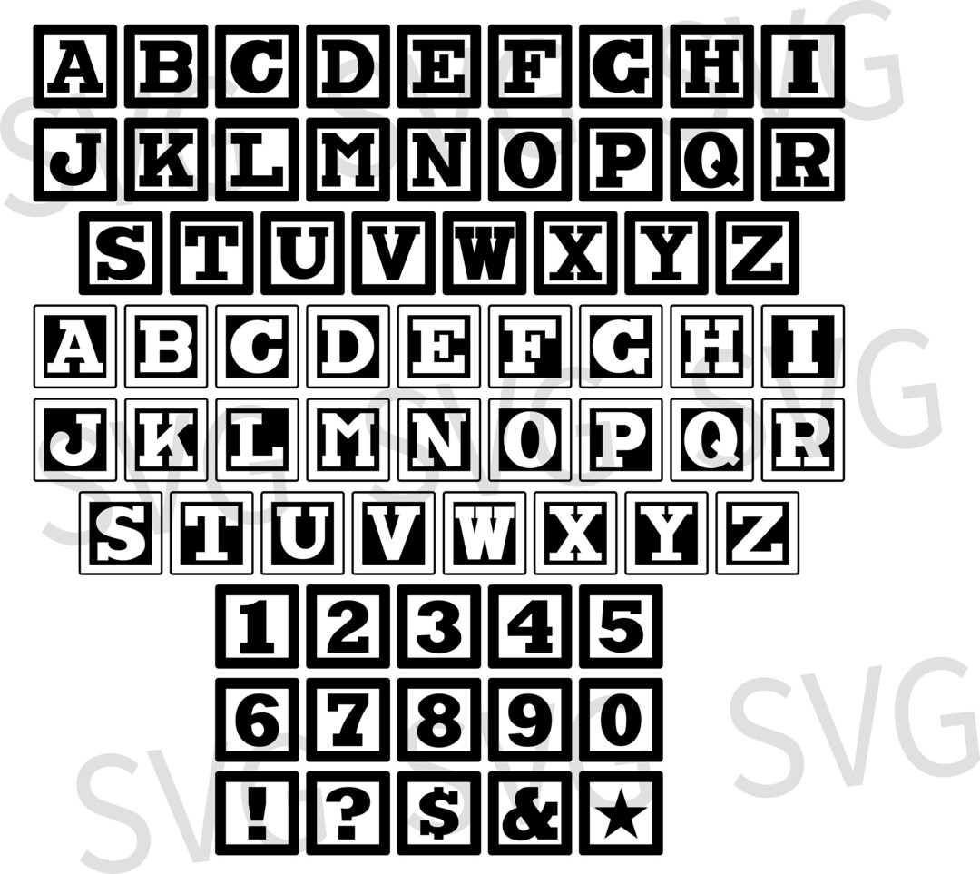 Wooden Toy Block Letters SVG and Ai Digital Download. Great for Shirts ...