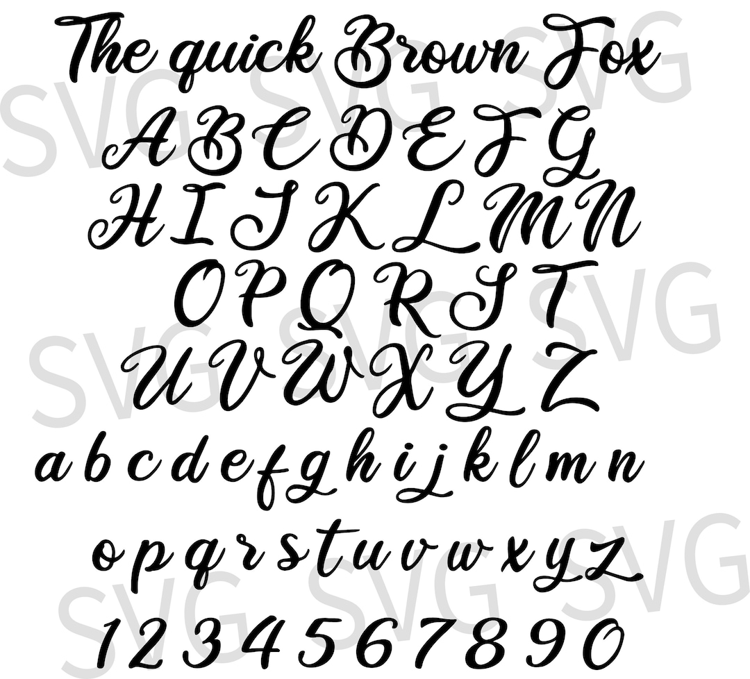 Script Handwritten SVG Letters and Ai Digital Download. Great for ...