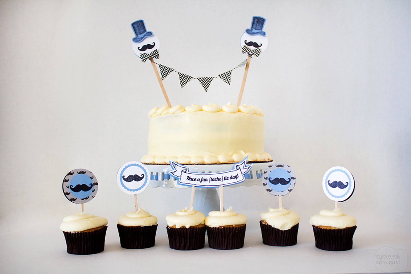 Mustache Cupcake Toppers / Mustache Cake Toppers - Etsy