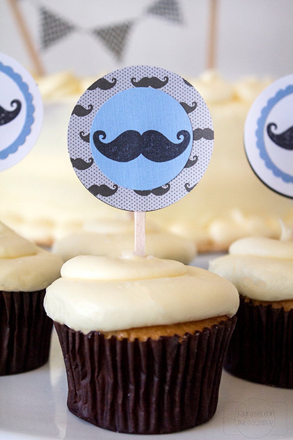 Mustache Cupcake Toppers / Mustache Cake Toppers - Etsy