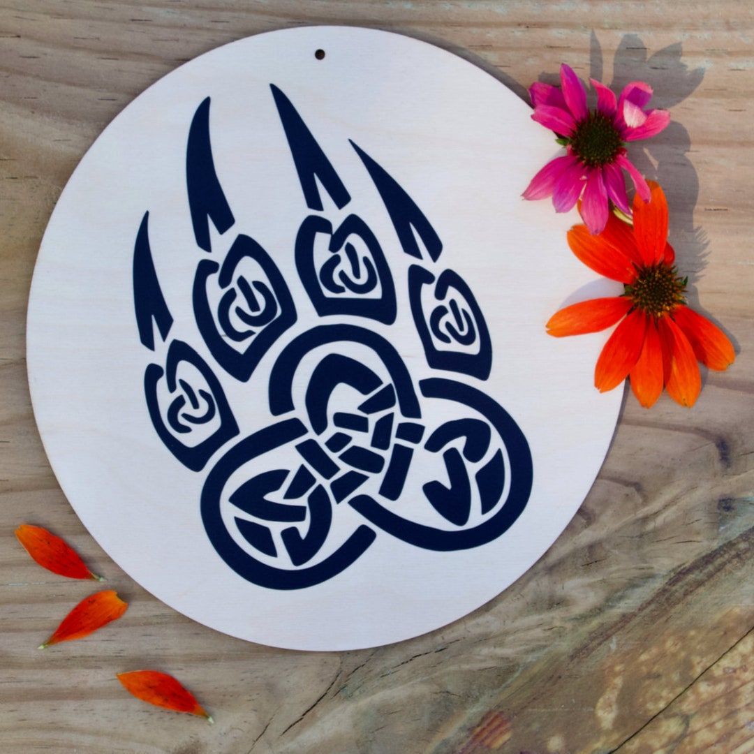 Patte d'ours tribal, Décoration murale en bois pour l'intérieur ...