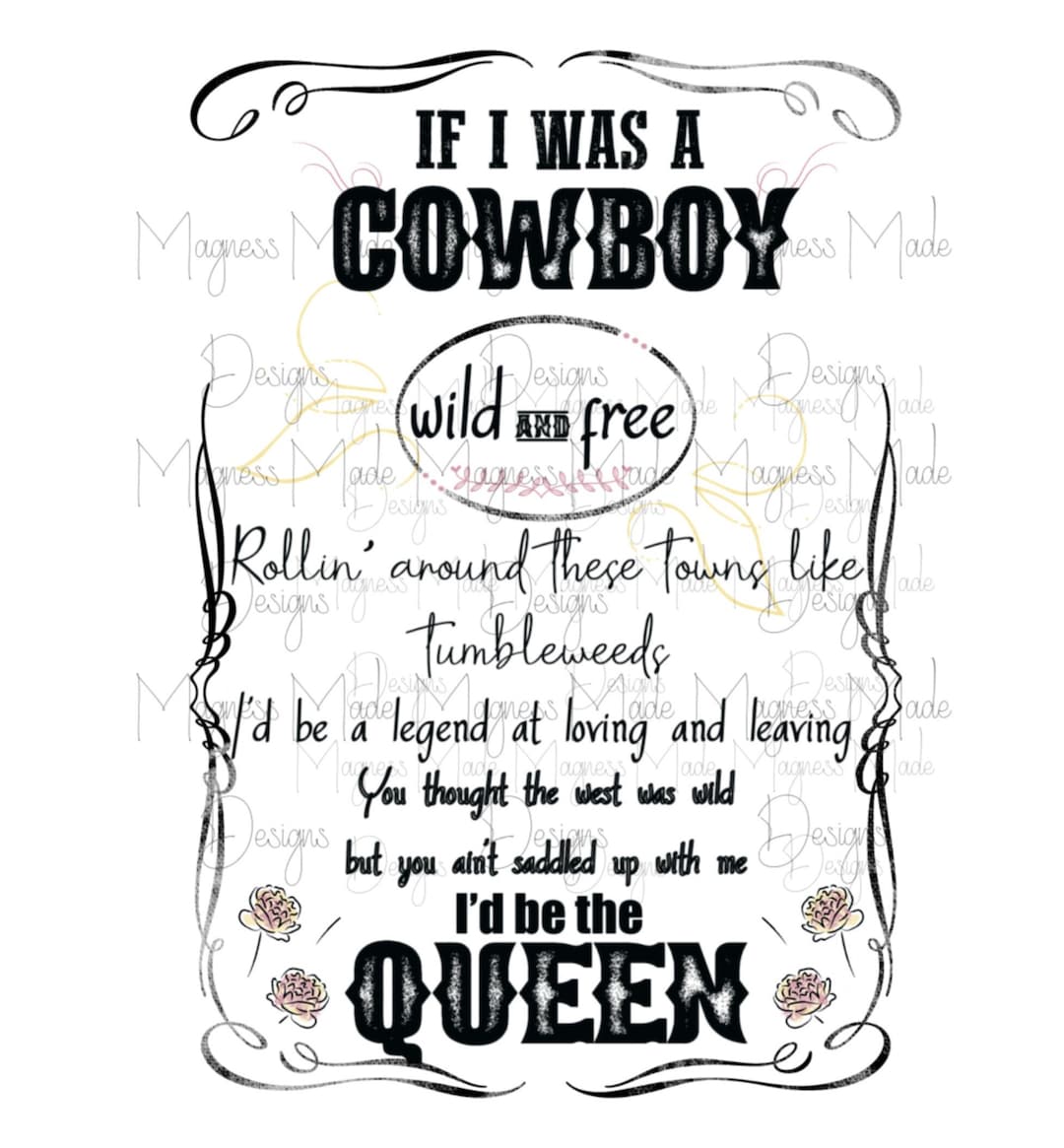 If I Were a Cowboy - Etsy