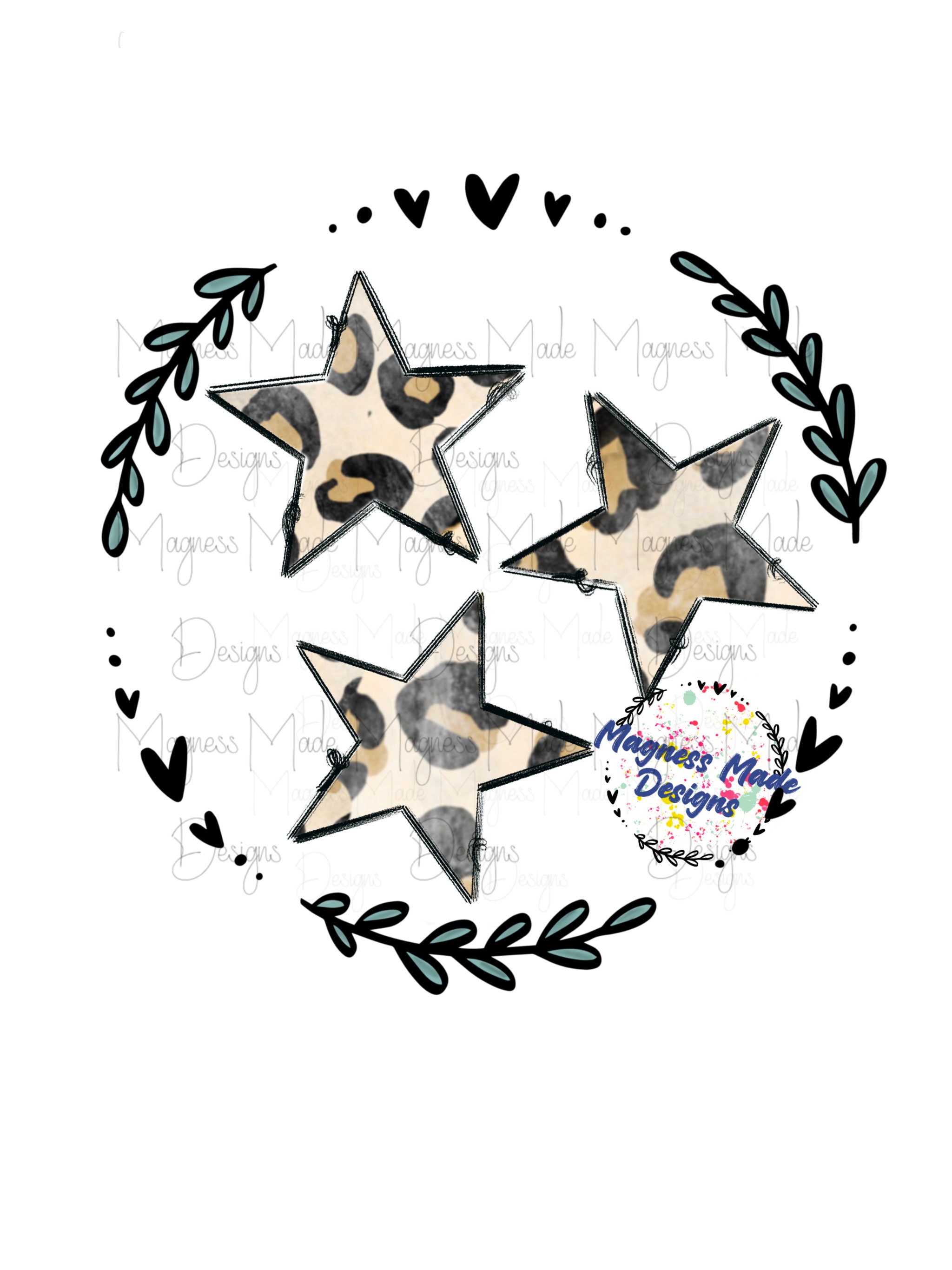 Tn Leopard Tri Star Png - Etsy